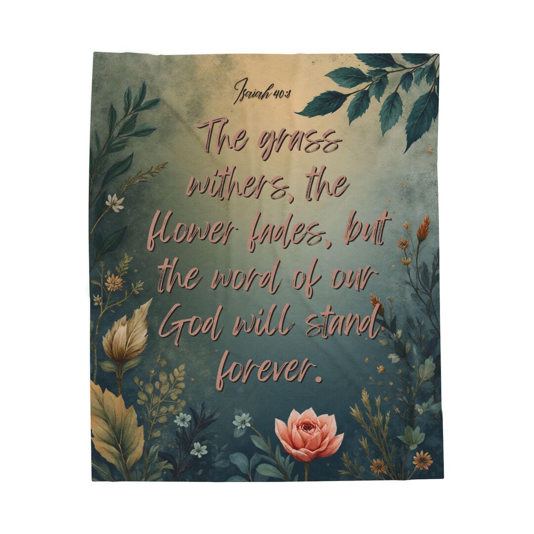 Pretty Flower Scriptures, Religious Prayer Bible Verse, Throw Blanket ...