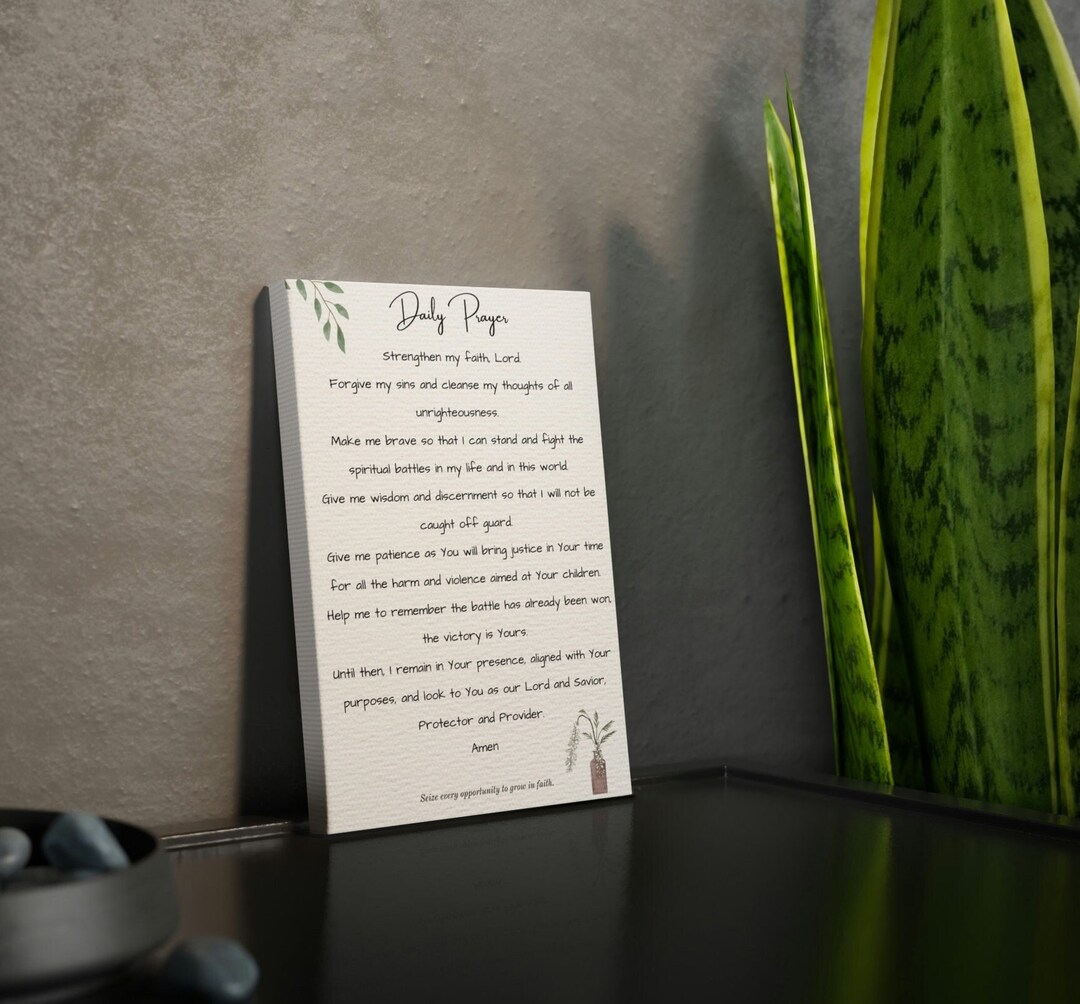Daily Prayer Christian Wall Art Decor, Religious Canvas Photo Tile ...