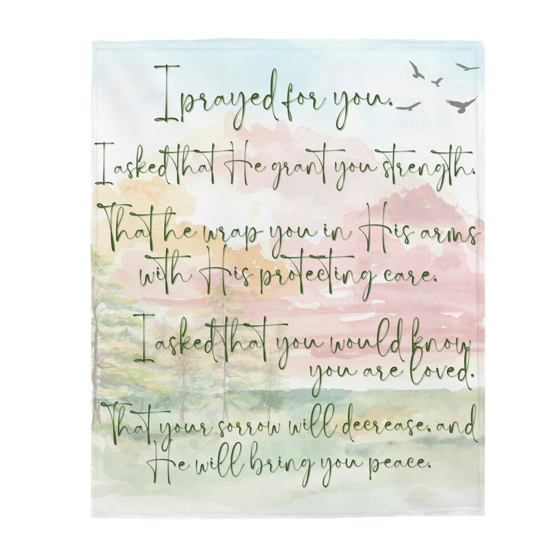 Inspirational Healing Prayer Blanket, Religious Thoughtful Gift ...