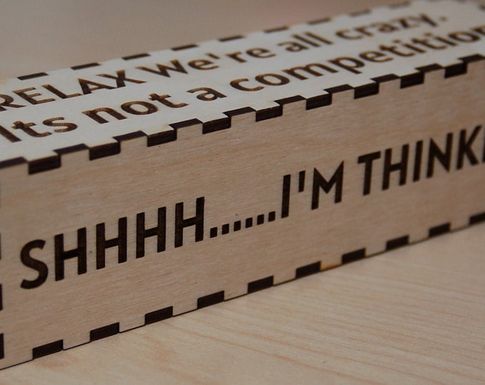 Funny Desk Sign Personalize Office Custom Engraved Sign With 4 Sides ... Funny Desk Sign Personalize Office Custom Engraved Sign With 4 Sides ...