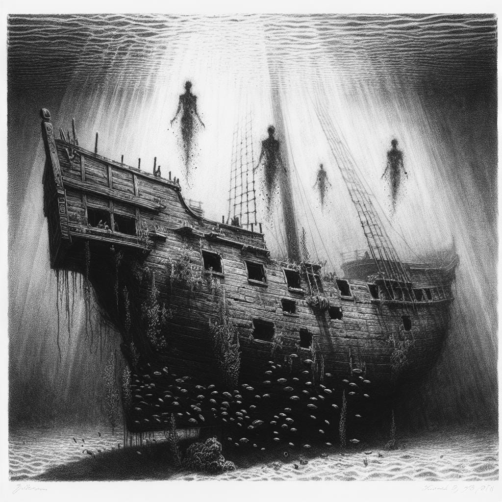 Shipwreck PNG Bundle – Haunted Ships, Ocean Ghosts & Lost Vessels for ...