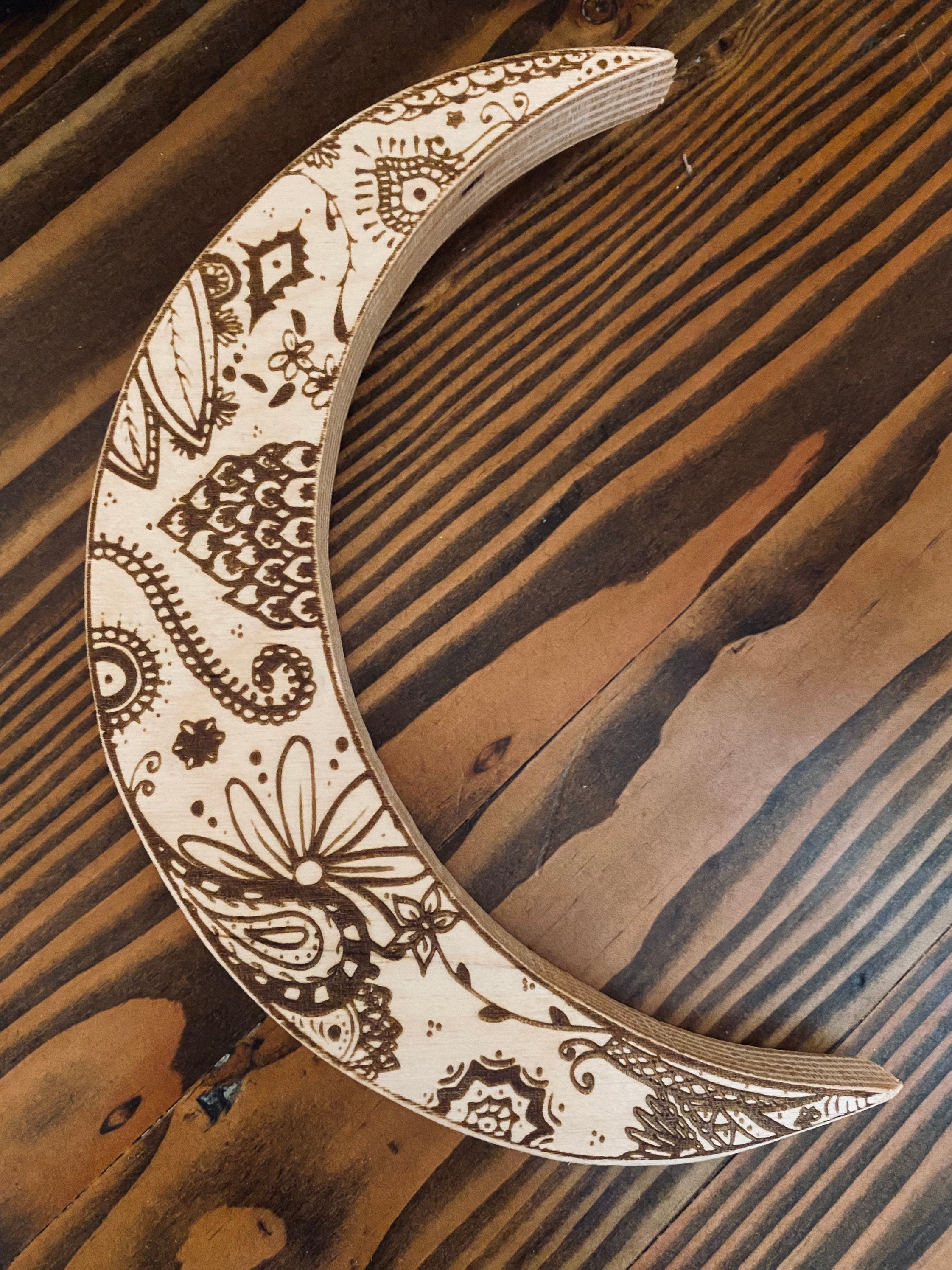 Moon Wall Decor, Moon Decor, Wall Hanging, Wall Art, Crescent Moon ...