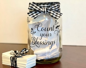 Count Your Blessings Jar - Etsy