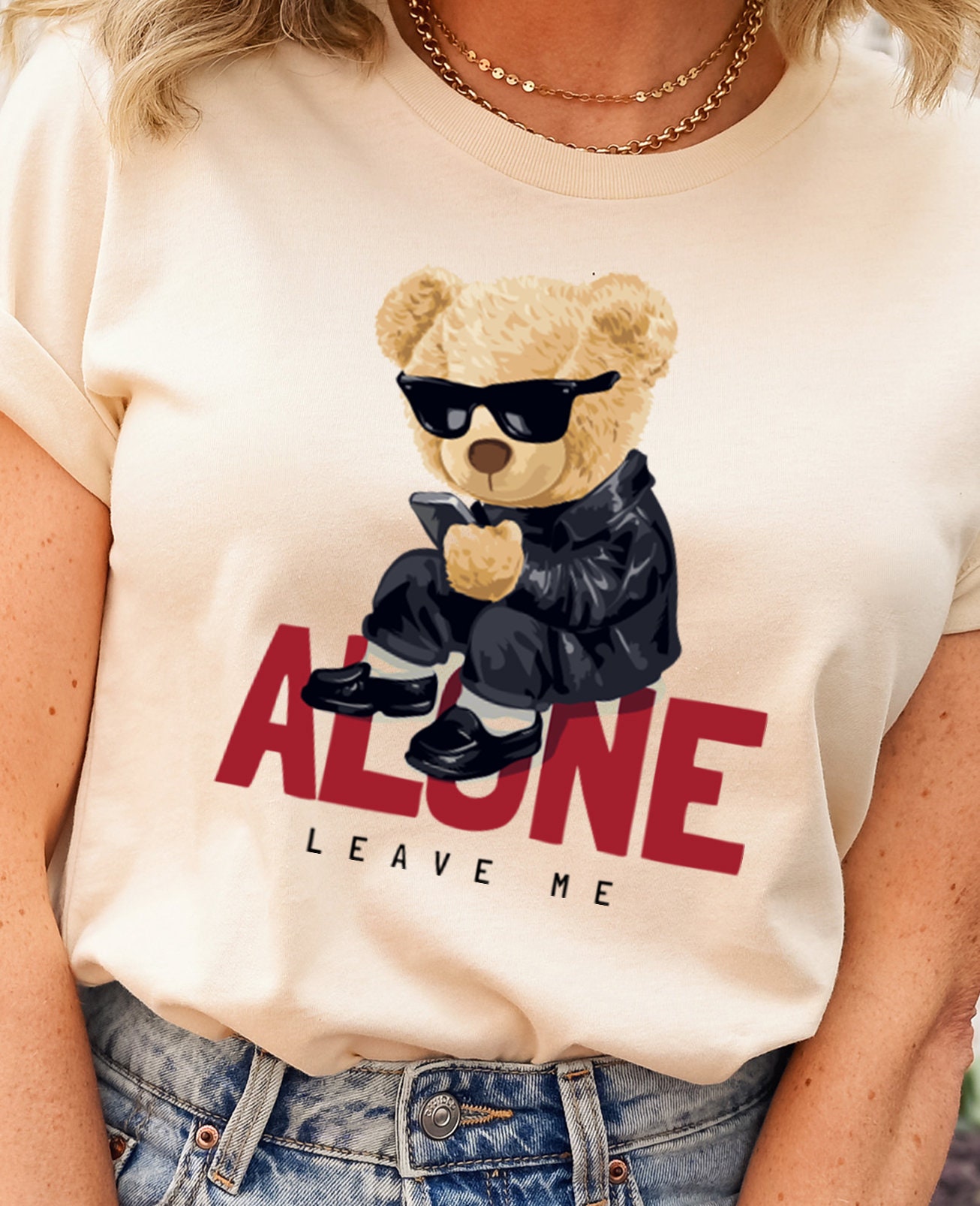 Leave Me Alone Bear Tshirt Funny Tshirt Custom Tshirt - Etsy Canada