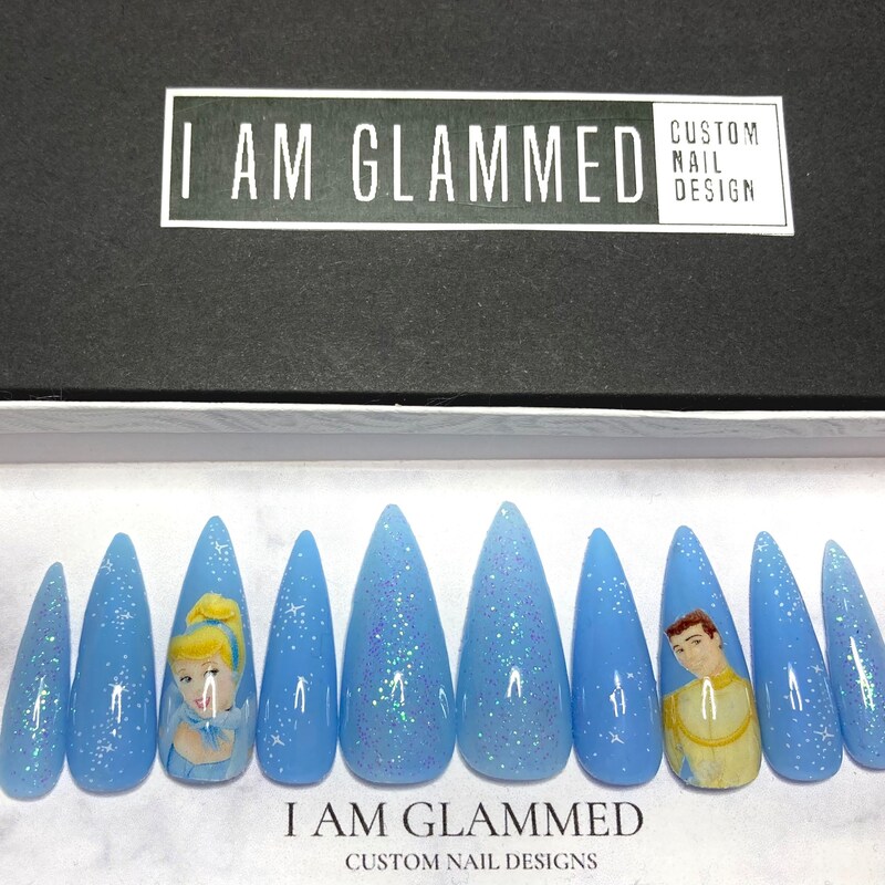 Cinderella Nail Art - Etsy