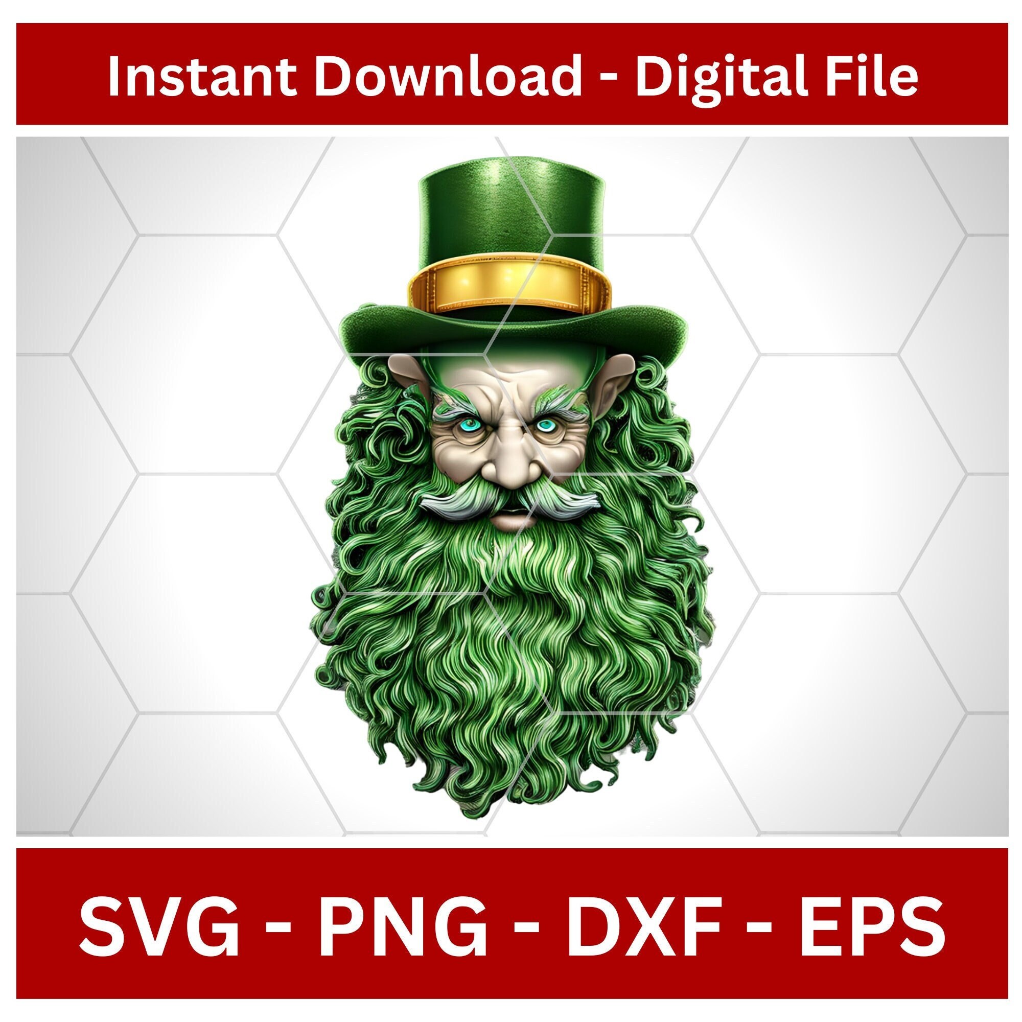 Leprechaun Face - SVG, Clipart, Cut Files for Cricut / Silhouette ...