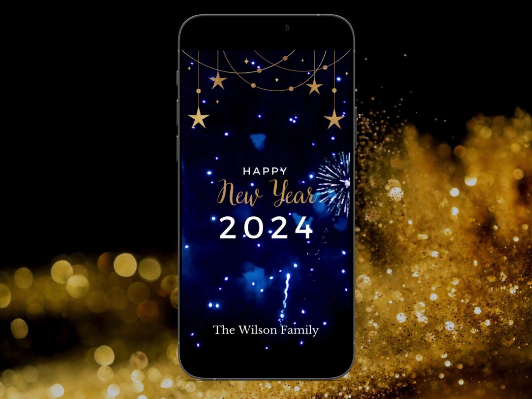 Personalized Animated 2024 New Years Card Firework Digital New Years ...