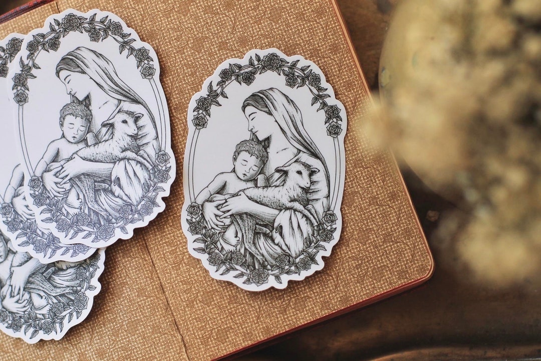 Blessed Mother Sticker - Blessed Virgin Mary - Catholic Sticker - Etsy