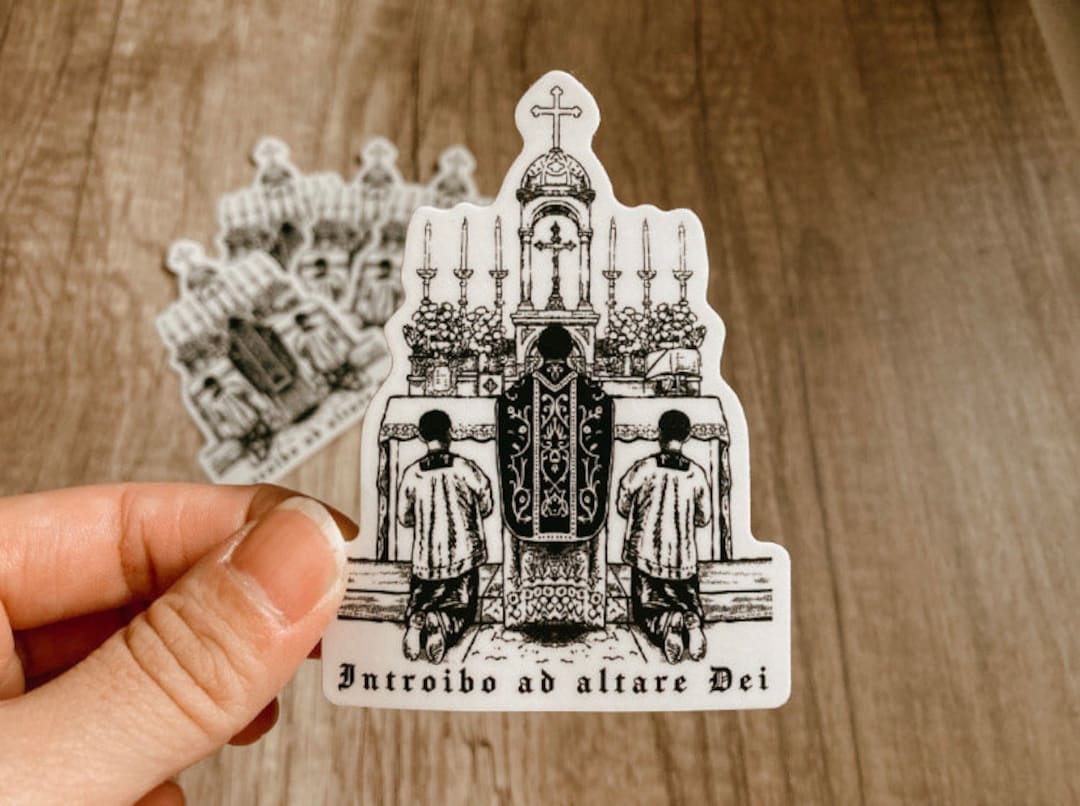 Latin Mass Introibo Ad Altare Dei Catholic Sticker - Etsy