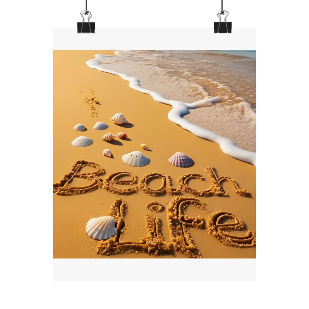Beach Life Poster: Coastal Shells, Ocean Theme (matte Vertical) - Etsy