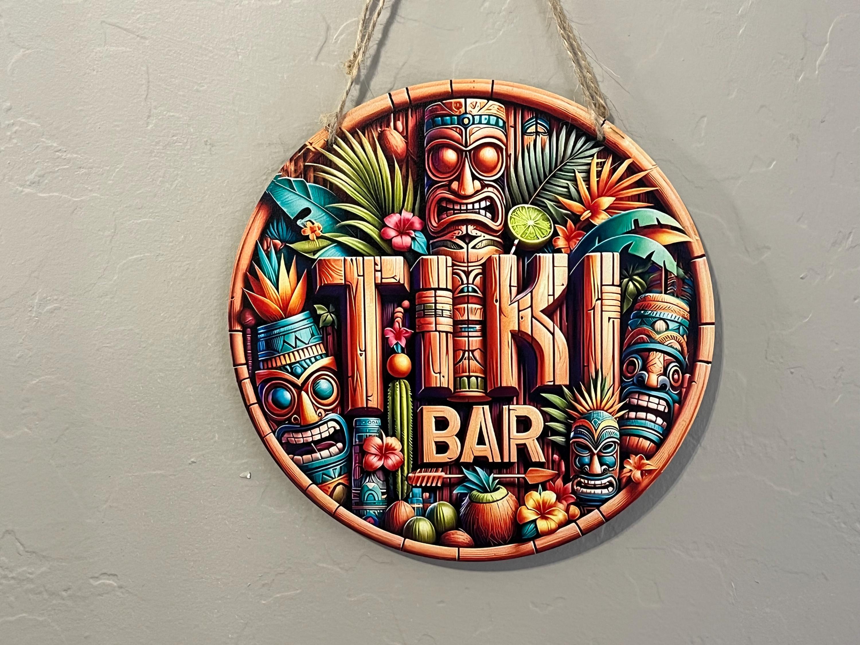 Tiki Bar Wooden Sign - Etsy