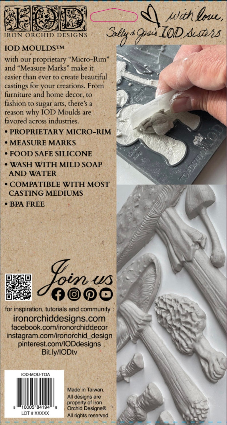 Toadstool Decor Mould by IOD Iron Orchid Designs - Etsy