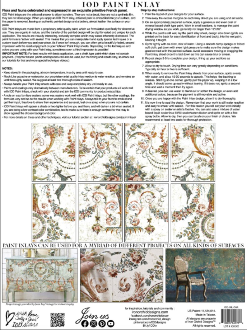 Chateau Paint Inlay by IOD Iron Orchid Designs - Etsy