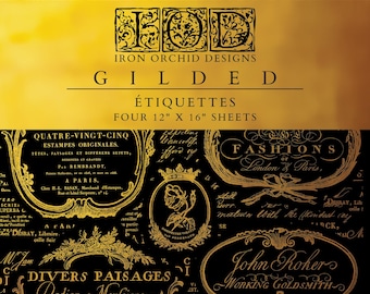 IOD Curated Signage Gold Foil Decor Transfer Pad™ 12" X 16" Full Size ...