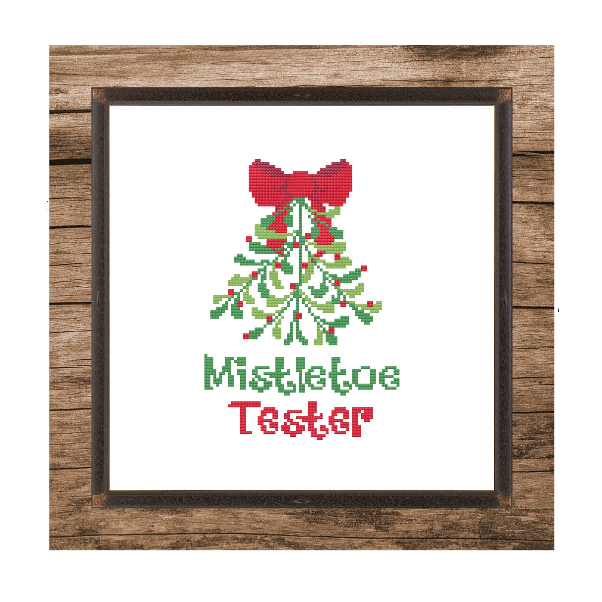 Mistletoe Tester | Cross Stitch Pattern | Easy and Fun DIY Pdf Chart ...