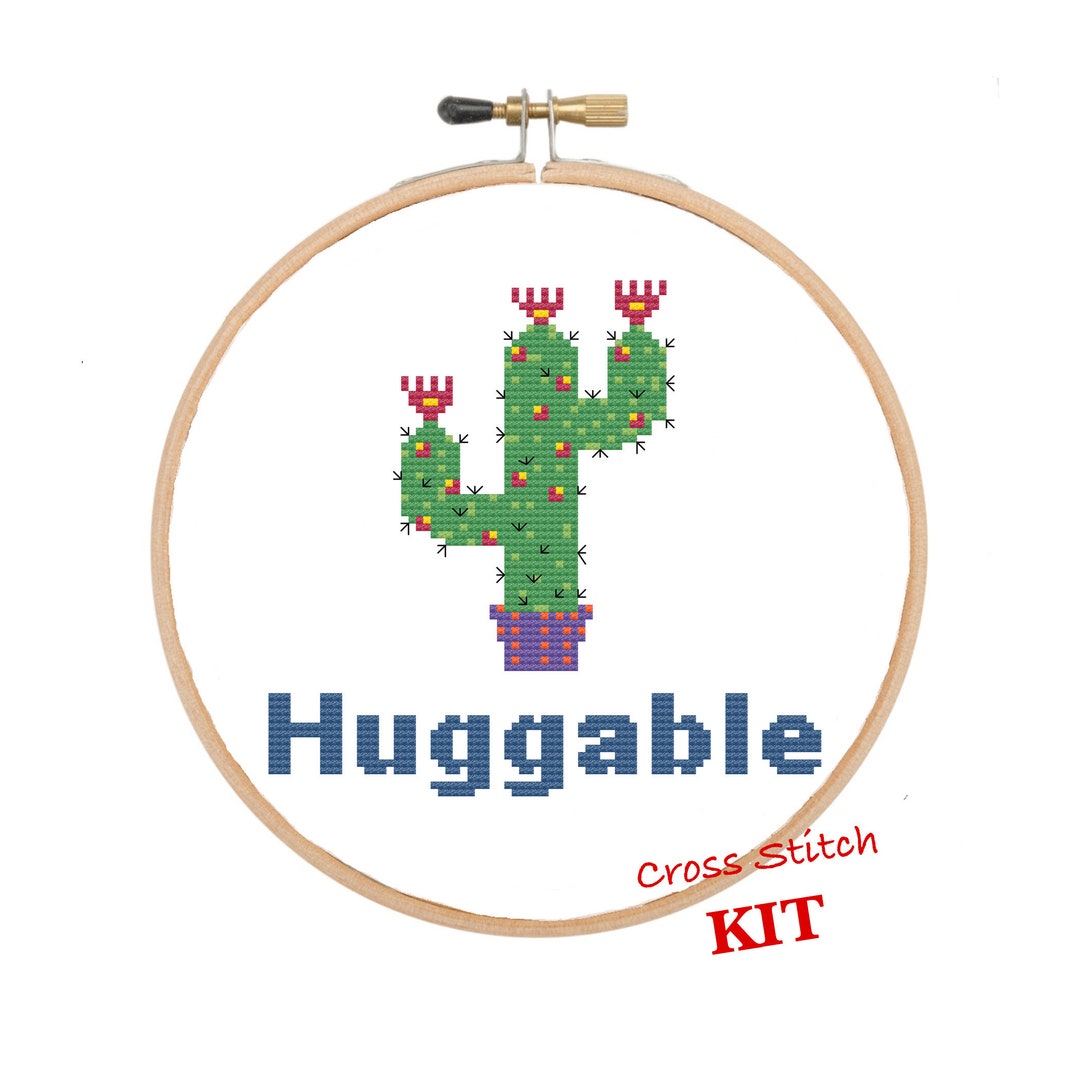 Huggable Cactus DIY Cross Stitch Kit - Etsy