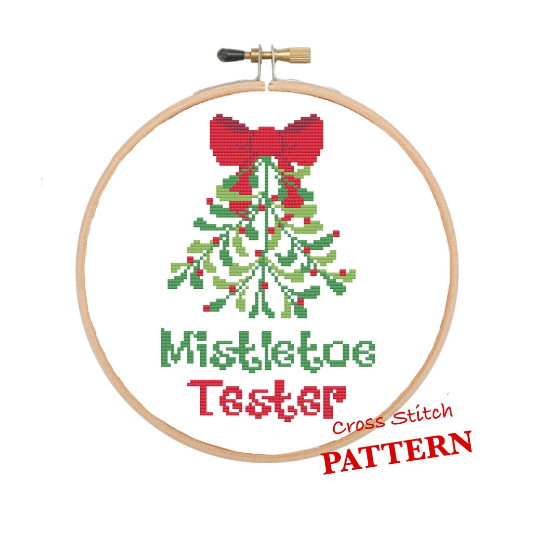 Mistletoe Tester | Cross Stitch Pattern | Easy and Fun DIY Pdf Chart ...