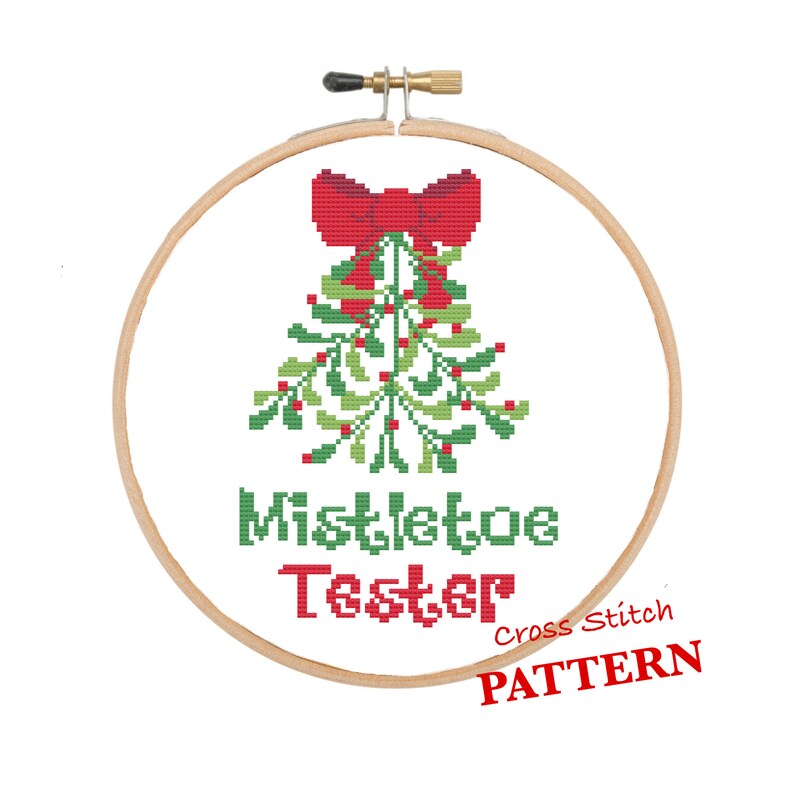 Mistletoe Tester | Cross Stitch Pattern | Easy and Fun DIY Pdf Chart ...
