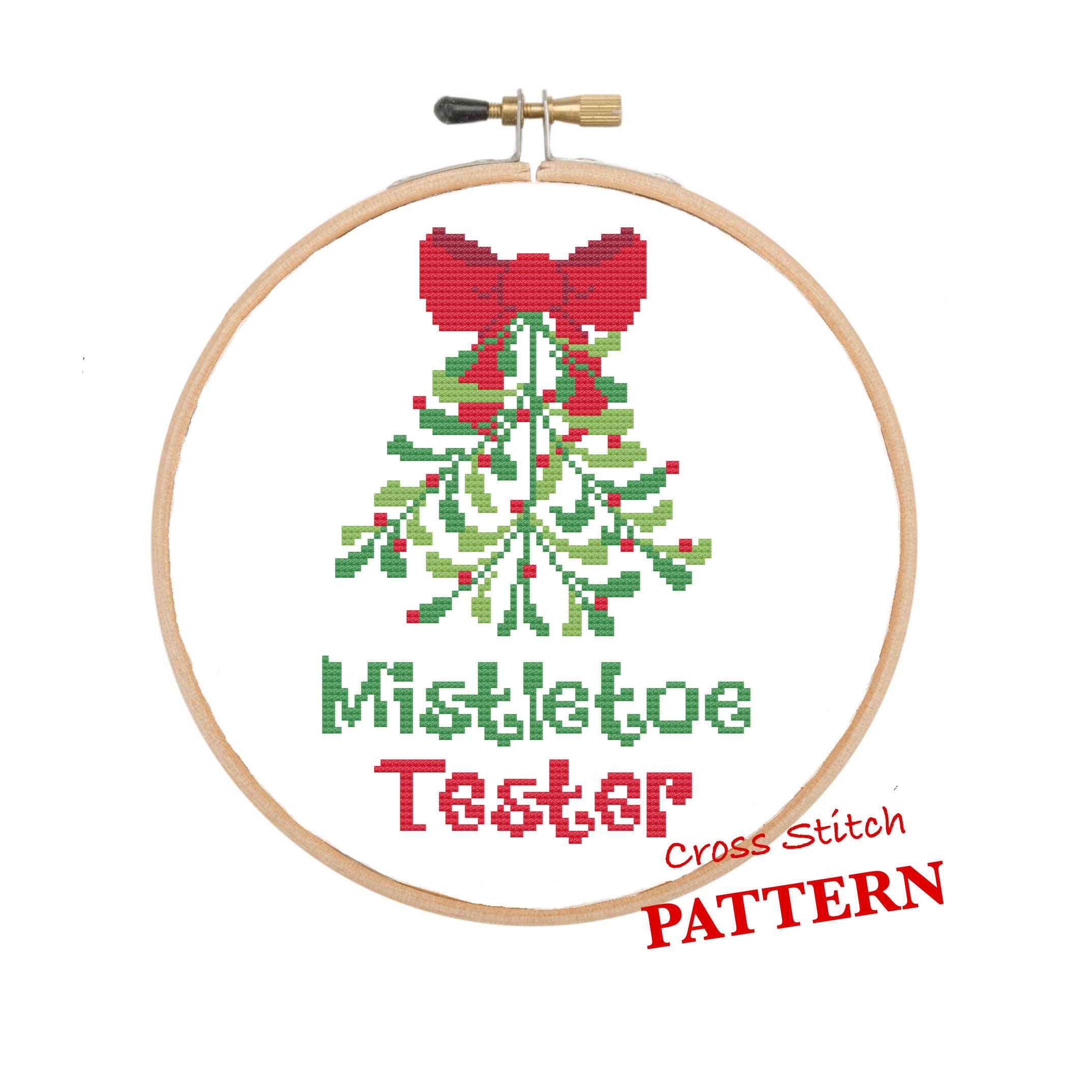 Mistletoe Tester | Cross Stitch Pattern | Easy and Fun DIY Pdf Chart ...