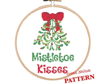 MISTLETOE KISSES / Erica Michaels /cross Stitch Chart / Pattern Only - Etsy