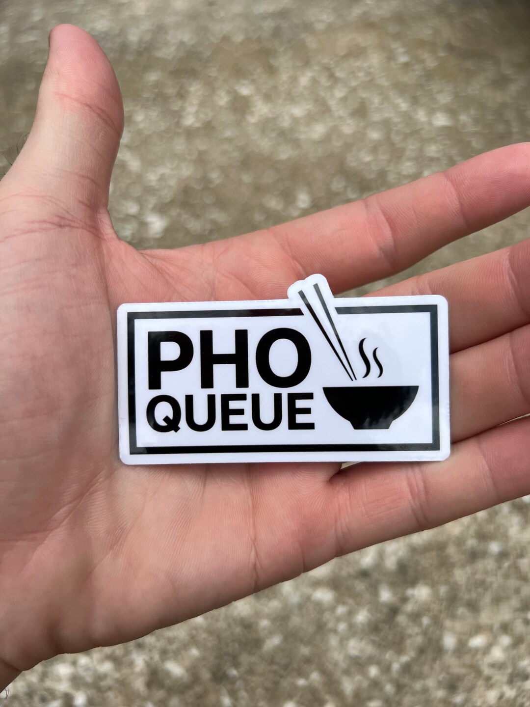 Pho Queue Sticker Funny Joke Sticker Offensive Humor Sticker - Etsy