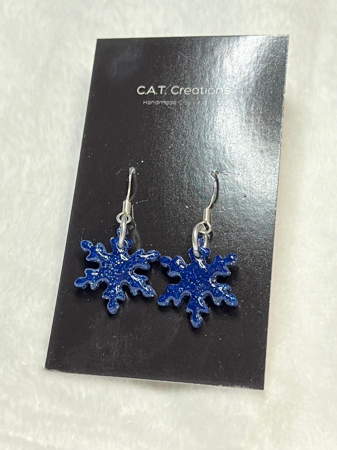 Blue Glitter Snowflakes - Etsy