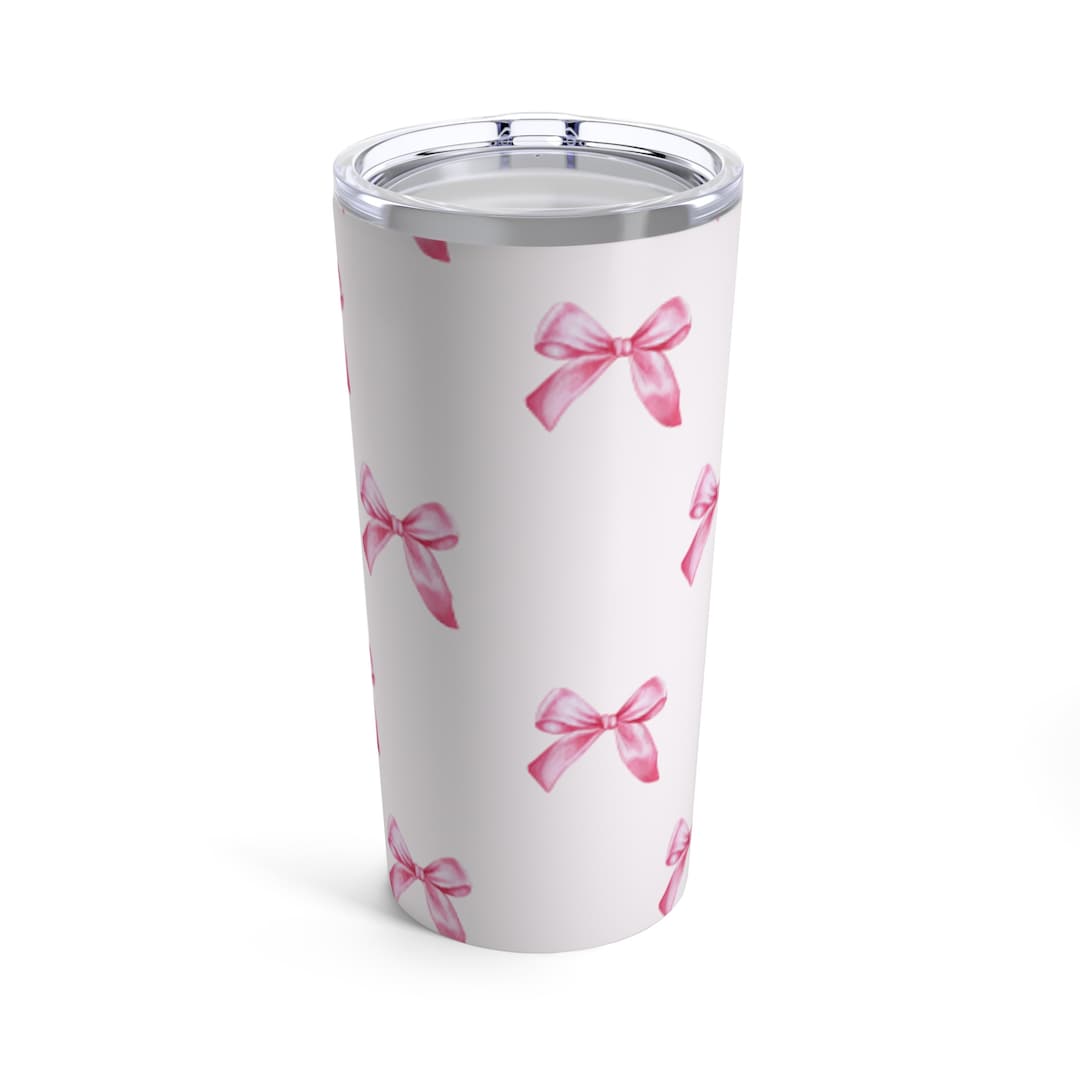 Pink Bow Tumbler 20oz - Etsy