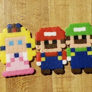 Mario Bro's Perler Bead Magnets • Magnet Gift • Decor for Kitchen • - Etsy
