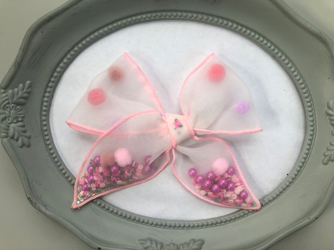 Sweet Sheer Shaker Hair Bow - Etsy