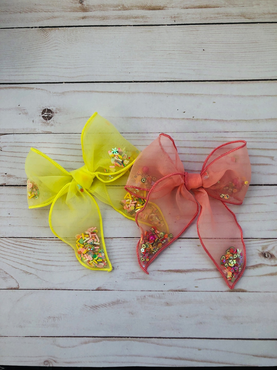 Summer Sheer Shaker Bow, Candies Dessert Shaker Bow, Summer Fruit ...