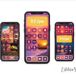 50,000+ Sunset Minimalistic App Icon Pack | IOS 14 | IOS 15 | Widgets ...