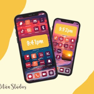 50,000+ Sunset Minimalistic App Icon Pack | IOS 14 | IOS 15 | Widgets ...