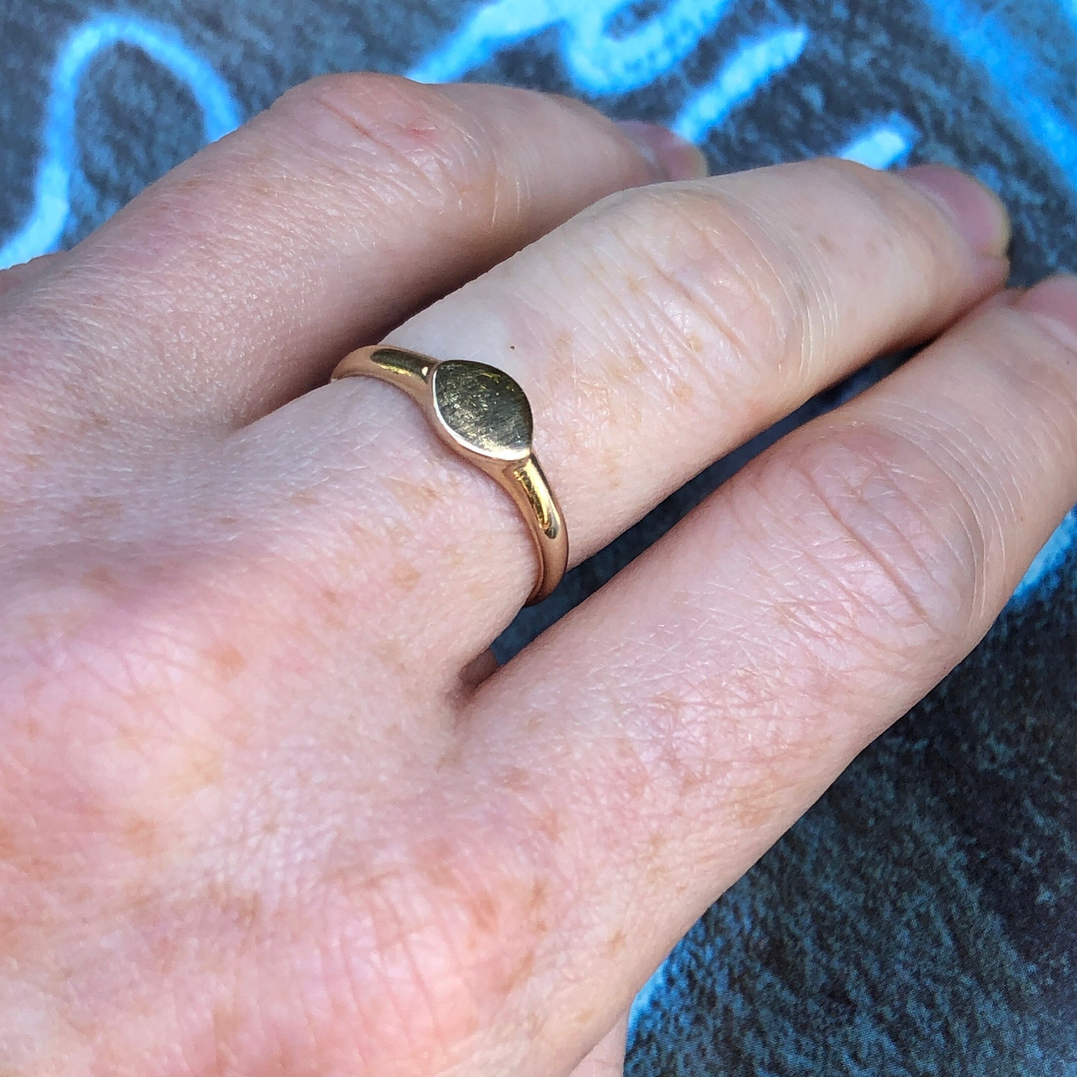 Blank Eye Signet Ring - Etsy