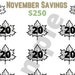 November Savings Challenge - Etsy