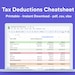 Tax Prep Checklist Self Employed Tax Preparation Printables Instant ...