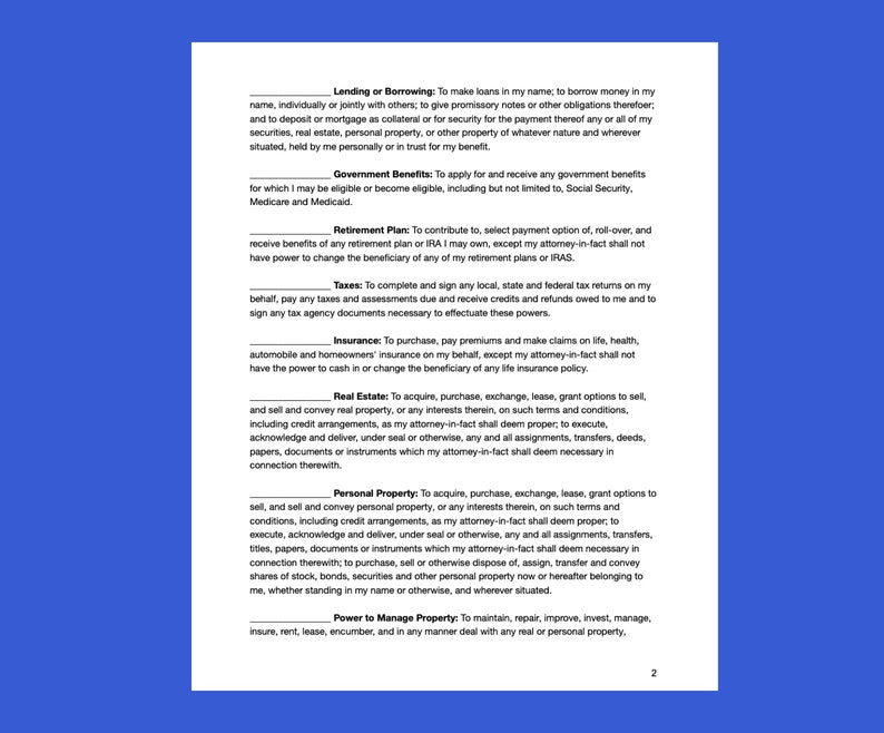 Durable Financial Power of Attorney Template: Editable PDF & DOCX ...