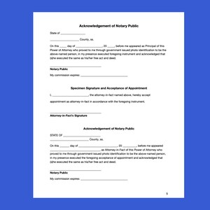 Durable Financial Power of Attorney Template: Editable PDF & DOCX ...