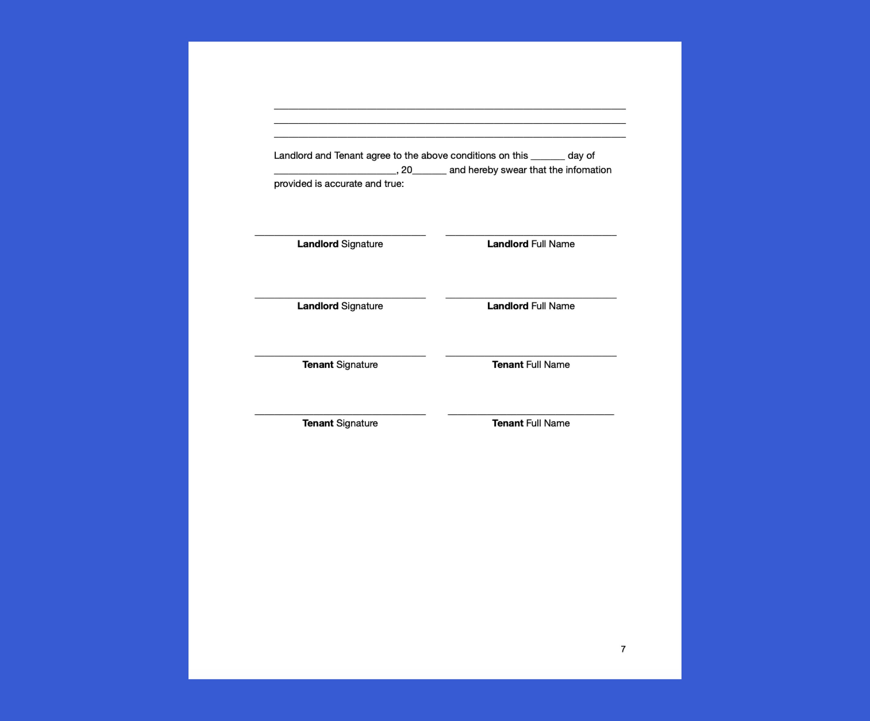 Short Term Rental Agreement Template: Vacation Lease (instant Download ...