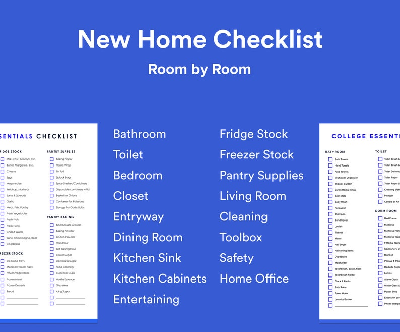 College Packing List Planner: Dorm Room Essentials Checklist (PDF) - Etsy