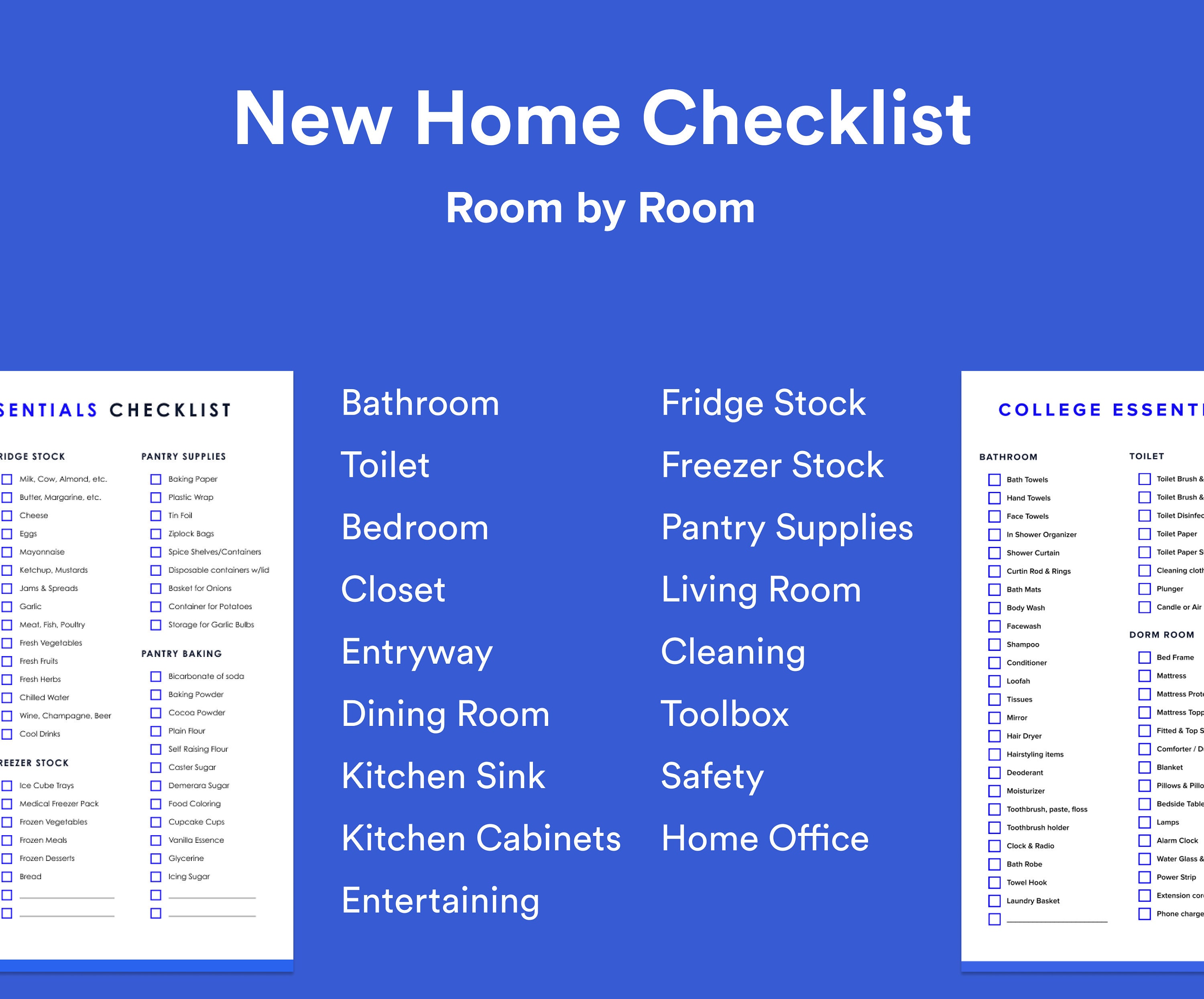 College Packing List Planner: Dorm Room Essentials Checklist (PDF) - Etsy