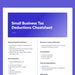 Small Business Tax Deductions Spreadsheet and Cheatsheet - .csv,.xlsx ...