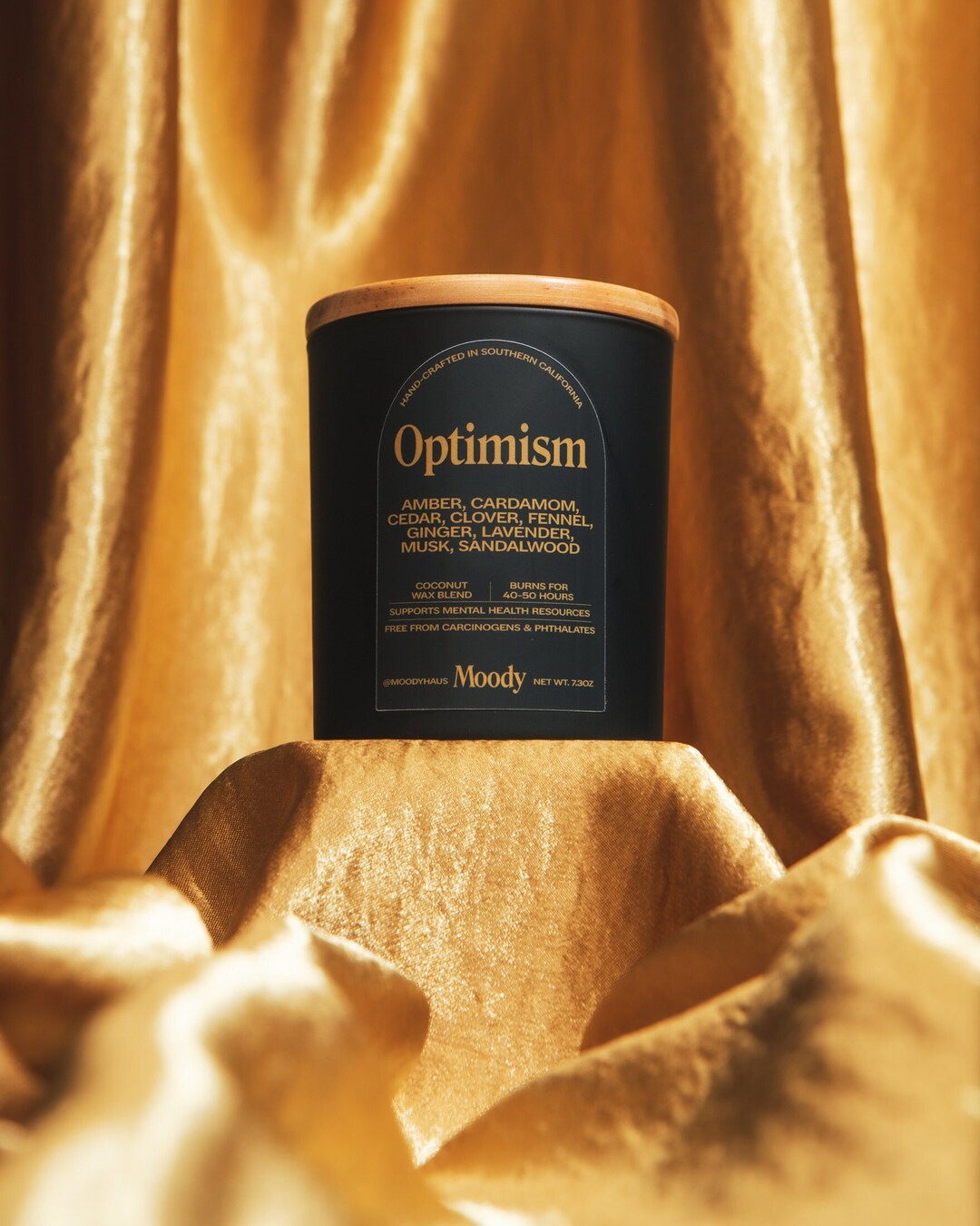 Optimism | Amber, Cardamom, Cedar, Clover, Fennel, Ginger, Lavender, Musk, Sandalwood Candle ...