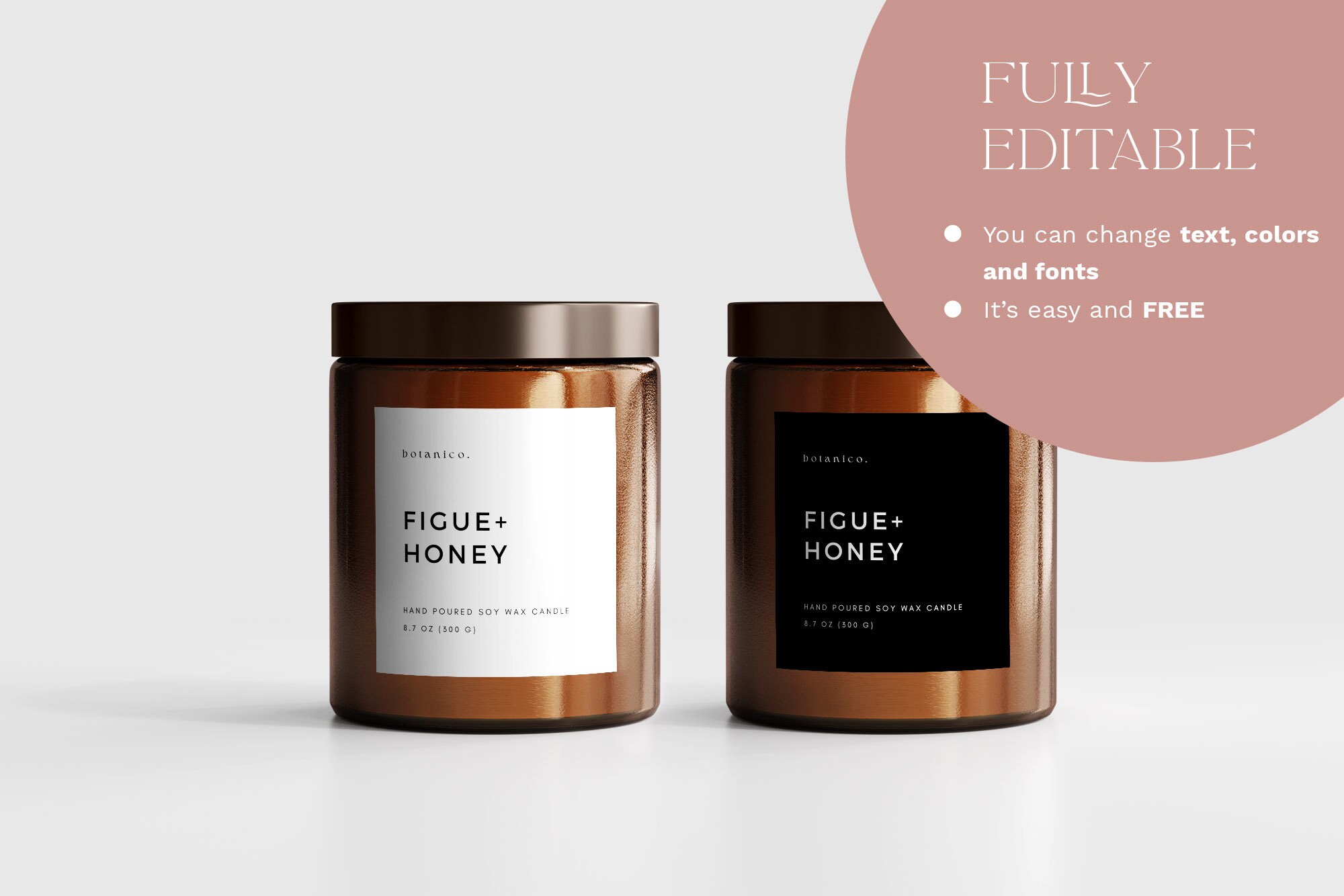 Minimal Candle Lable Template Minimal Candle Label Candle Label Design ...