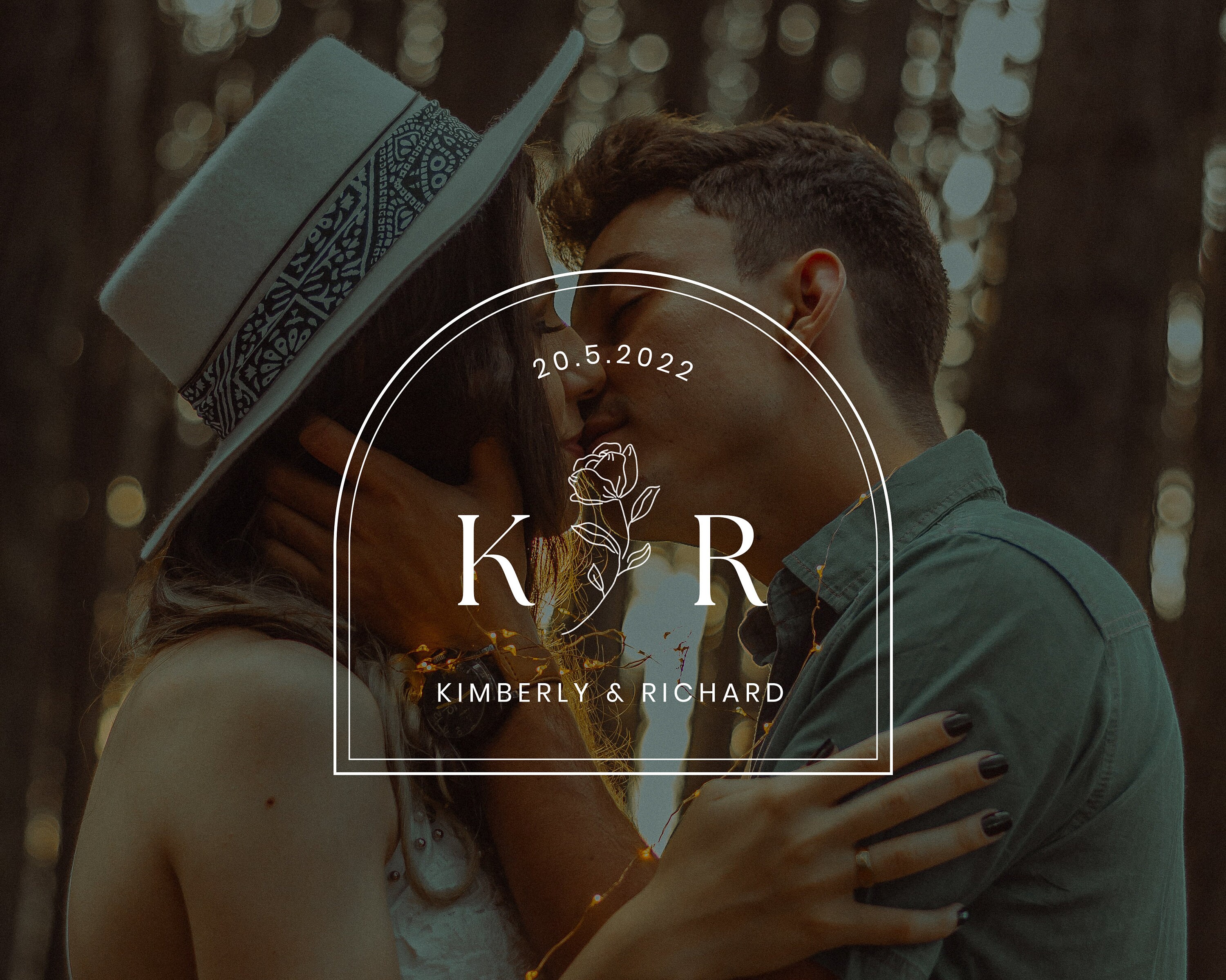 Custom Wedding Logo With Flower - Custom Wedding Monogram SVG - Wedding ...