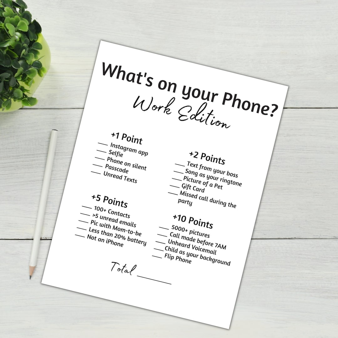 What's on Your Phone Fun Icebreaker Game, Icebreaker Games, Dinner ...