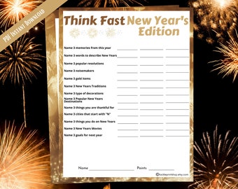 Think Fast Printable Scattergories Halloween Party Game - Etsy