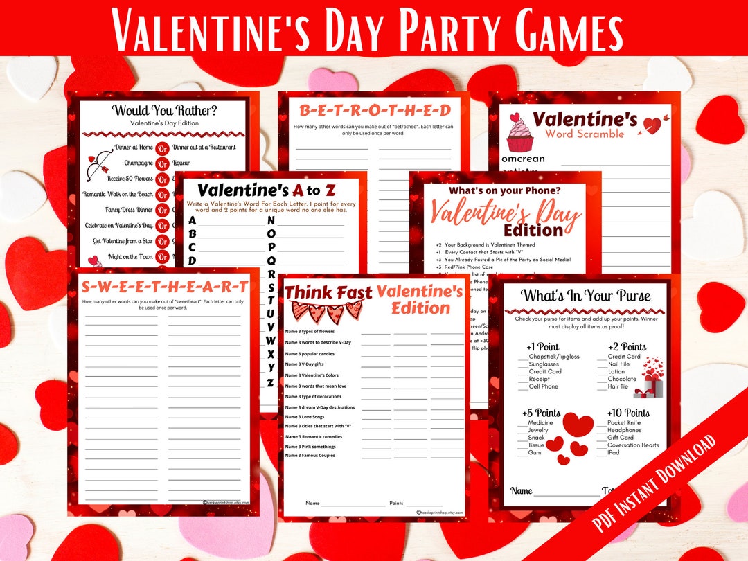 February Office Party Games, Valentines Day Office Ice Breakers, Team ...