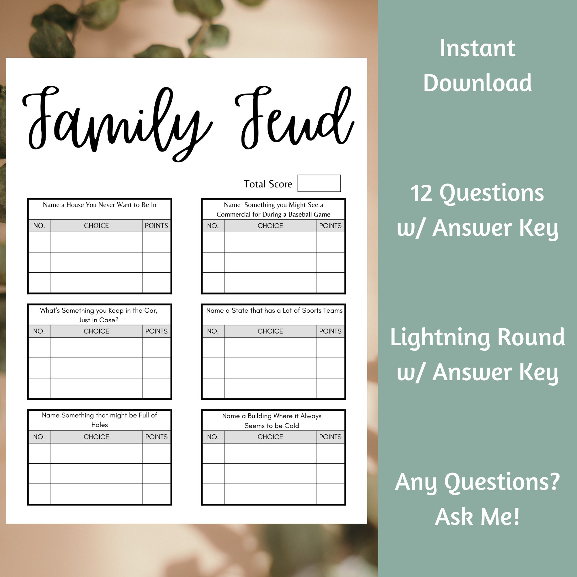 Family Feud Work Party Game, Team Building Games, Icebreaker Games ...