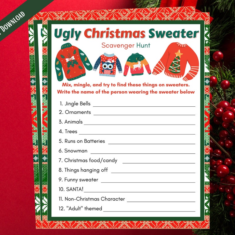 Ugly Holiday Sweater - Etsy