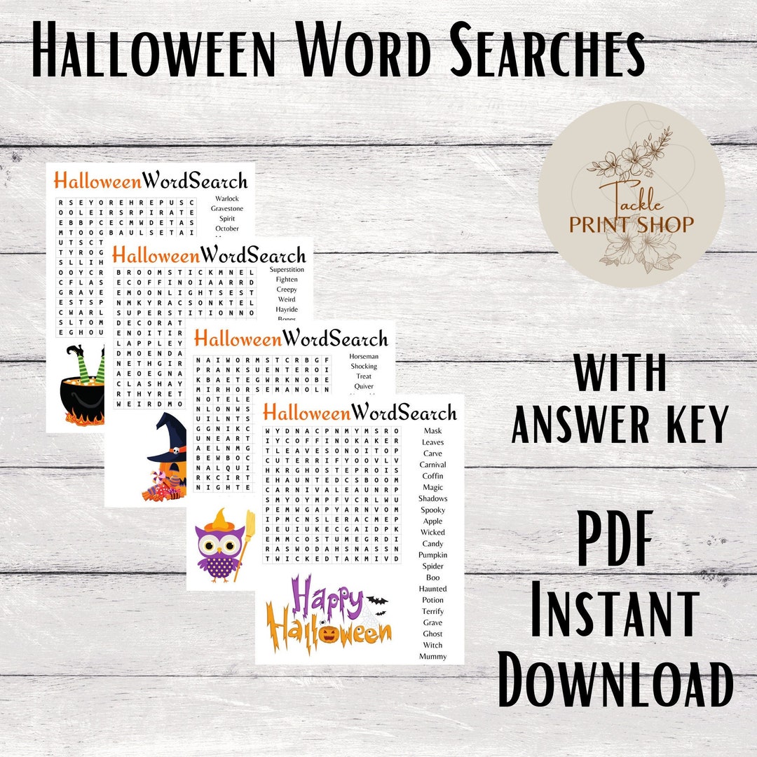 Halloween Class Party Ideas, Halloween Printable Word Search Games ...